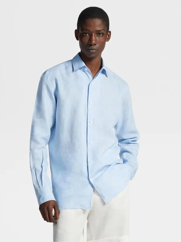 Zegna Long-sleeve Linen Shirt