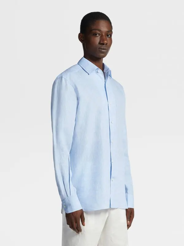 Zegna Long-sleeve Linen Shirt