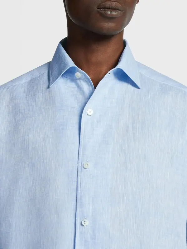 Zegna Long-sleeve Linen Shirt