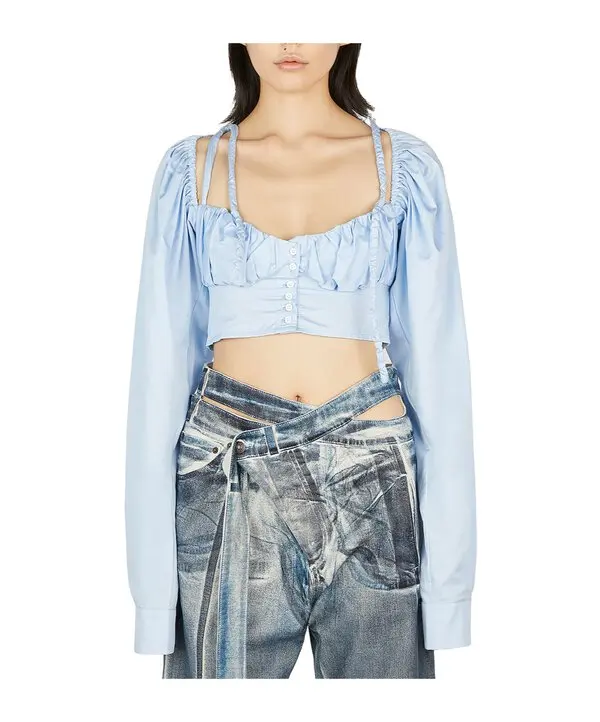Ottolinger Pleated Round-neck Blouse