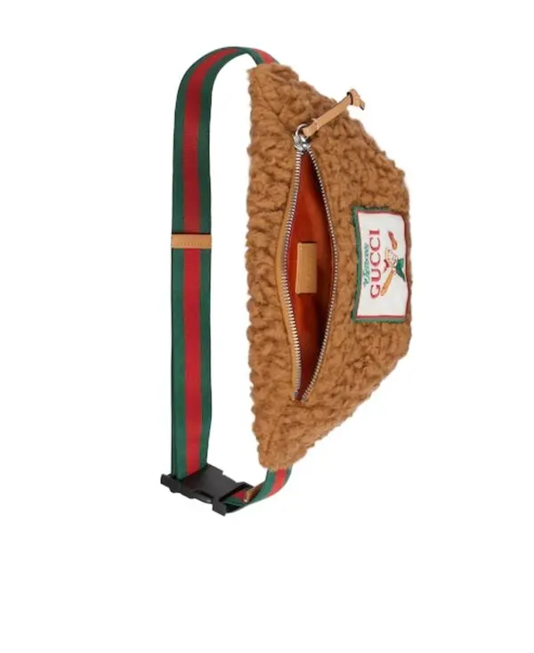 Gucci Wool Belt Bag With Patch