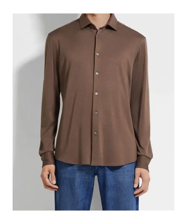 Zegna Cashmere-silk-blend Shirt