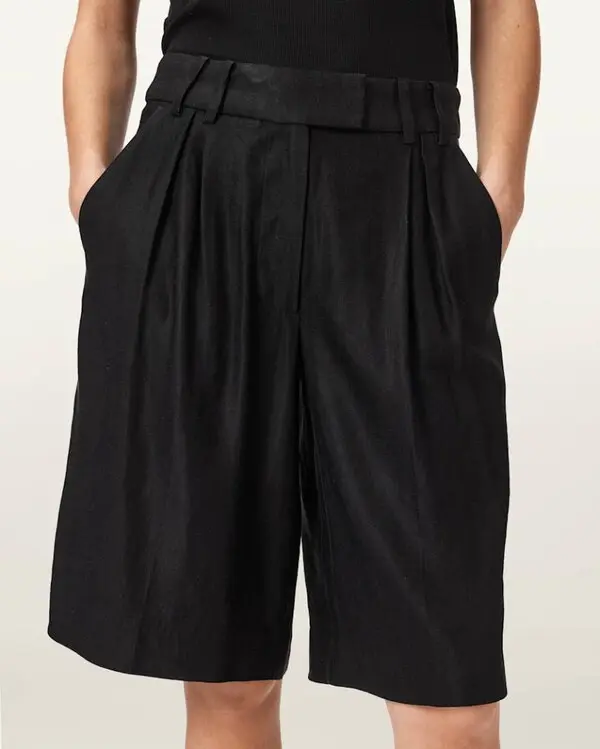 ALLSAINTS Charley Relaxed Fit Pleated Shorts