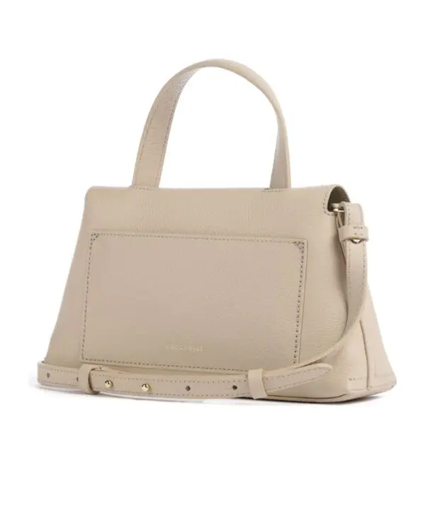 COCCINELLE Small Nika Leather Tote Bag - Nude