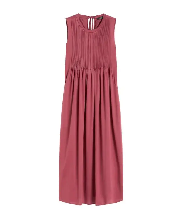 Max Mara Sleeveless Crew Neck Dress - Cherry Red