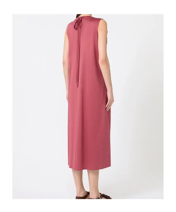 Max Mara Sleeveless Crew Neck Dress - Cherry Red