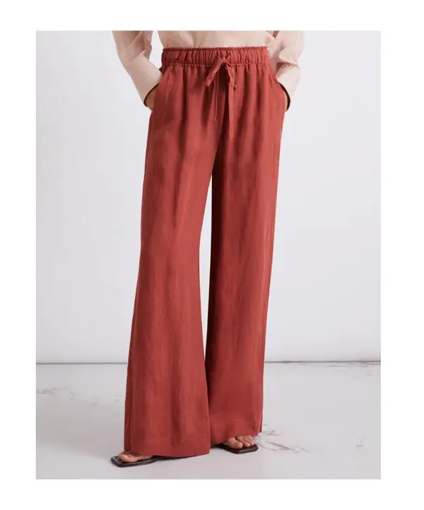 Marella Drawstring Trousers - Red Brick