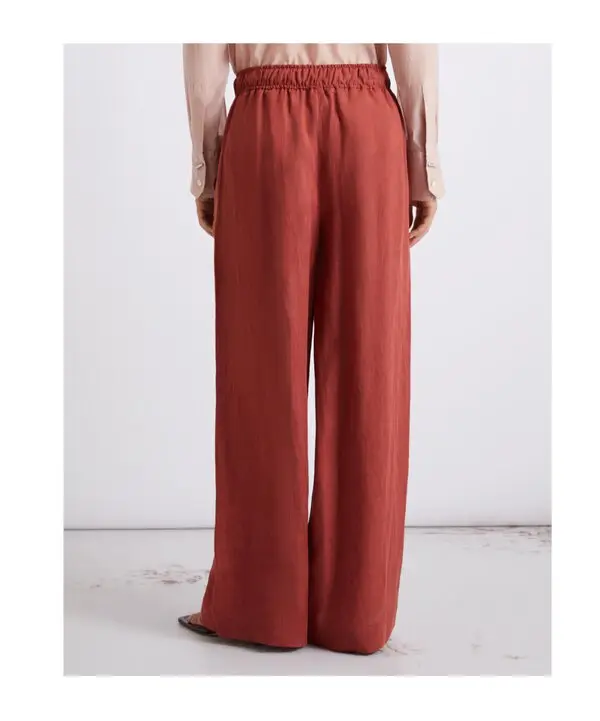Marella Drawstring Trousers - Red Brick