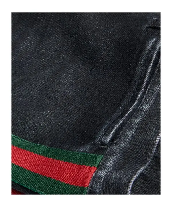 Gucci Low Straight Jeans With Web Detail