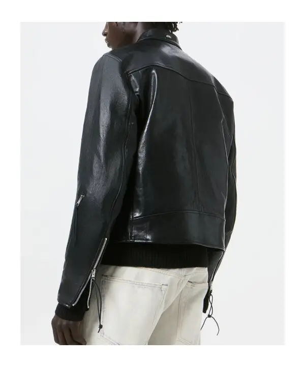 Our Legacy Yurei Buffed Leather Jacket - Black Beard