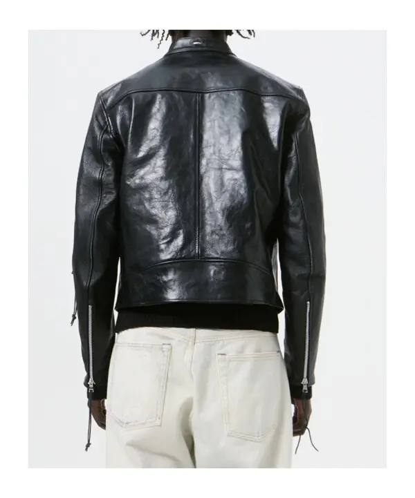 Our Legacy Yurei Buffed Leather Jacket - Black Beard