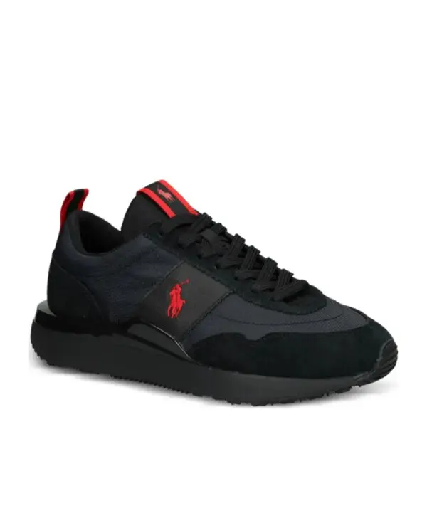 Polo Ralph Lauren Train 89 Logo-embroidery Sneakers - Black
