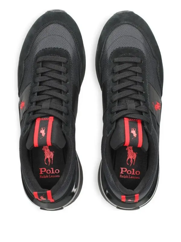 Polo Ralph Lauren Train 89 Logo-embroidery Sneakers - Black