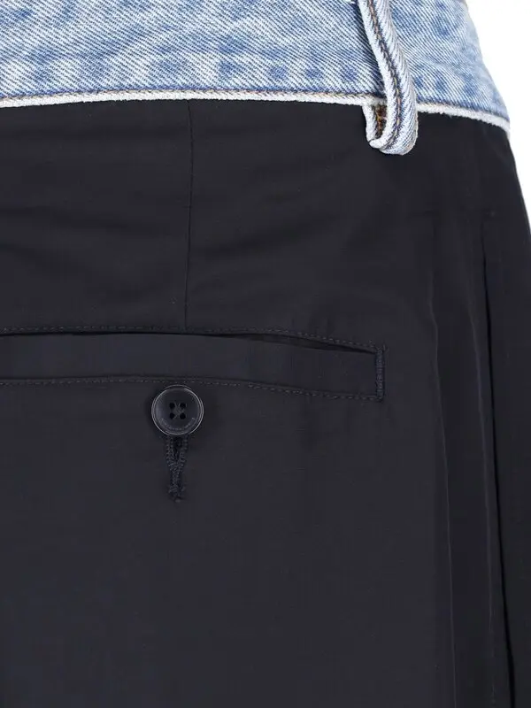 Alexander Wang Contrast Waist Straight-leg Pants