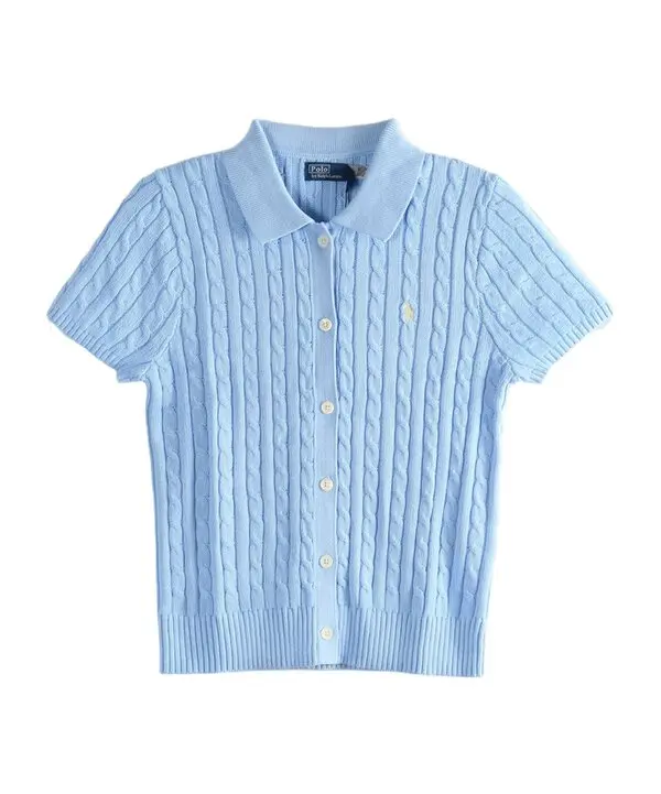 Ralph Lauren Cable Knit Short Sleeve Cardigan