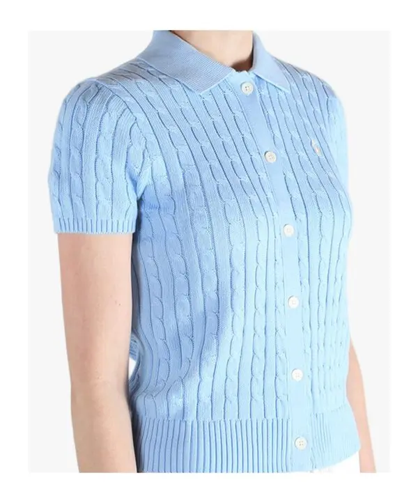Ralph Lauren Cable Knit Short Sleeve Cardigan