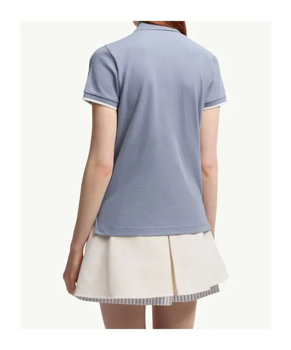 Moncler Cotton Piquet Polo Shirt With Logo Patch