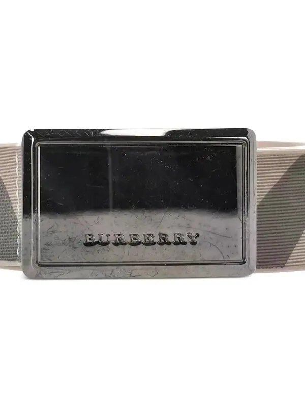 Burberry Check-print Plaque Buckle Belt