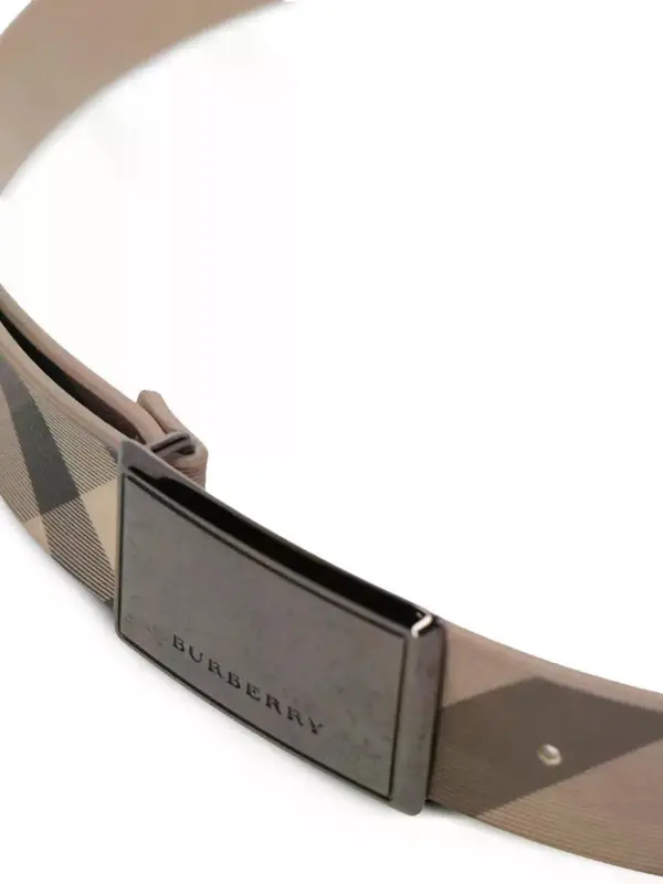 Burberry Check-print Plaque Buckle Belt