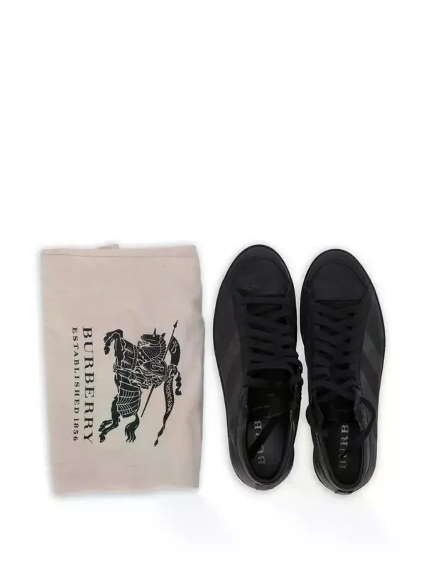 Burberry Check-print Coated Canvas High-top Sneakers