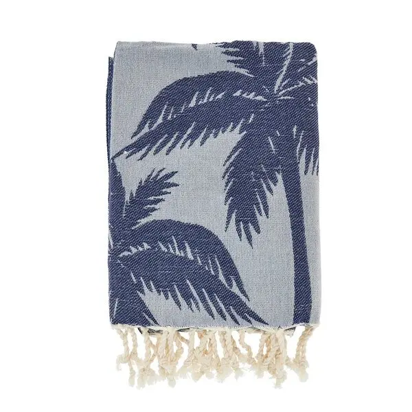 MC2 SAINT BARTH Cotton Palmera Motif Beach Towel
