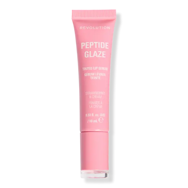 REVOLUTION BEAUTY Peptide Glaze Tinted Lip Serum - Strawberries & Cream