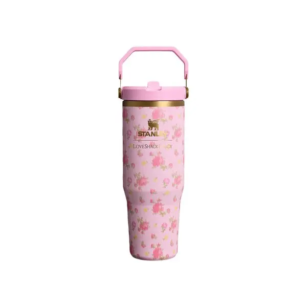 STANLEY 1913 X Loveshackfancy Iceflow Flip Straw 30oz Tumbler 'ibiza Sunset - Pink