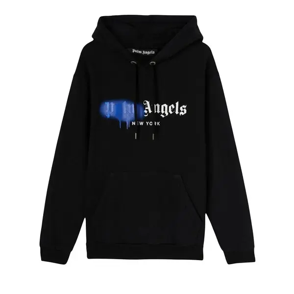 Palm Angels New York Sprayed Hoodie - Black