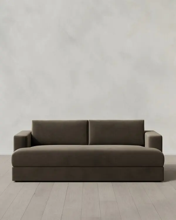 Quince Sierra Sleeper Sofa In Performance Velvet - Sable