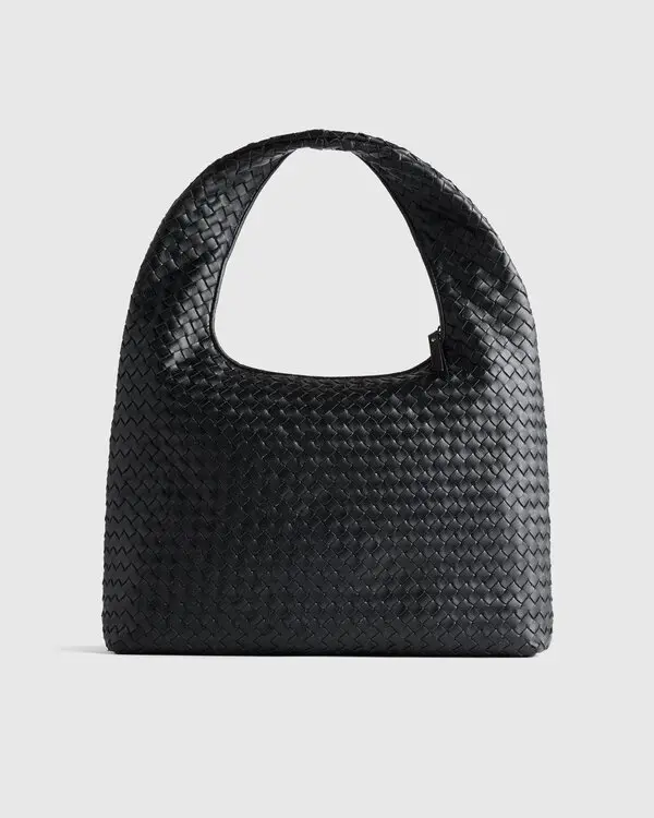 Quince Elodie Handwoven Shoulder Bag - Black