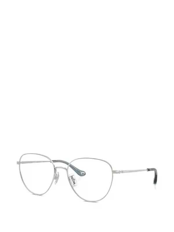 COACH Engraved Round Frame Glasses - Silver