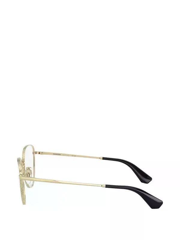 Burberry Engraved Round-frame Eyeglasses