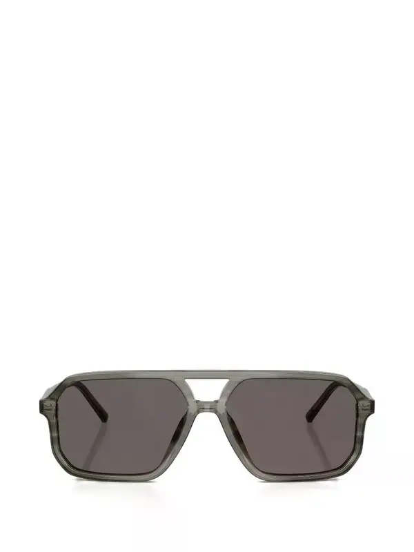 Dolce & Gabbana Striped Browline Sunglasses - Grey