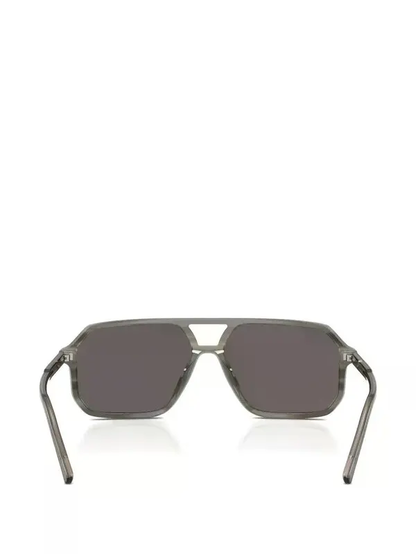 Dolce & Gabbana Striped Browline Sunglasses