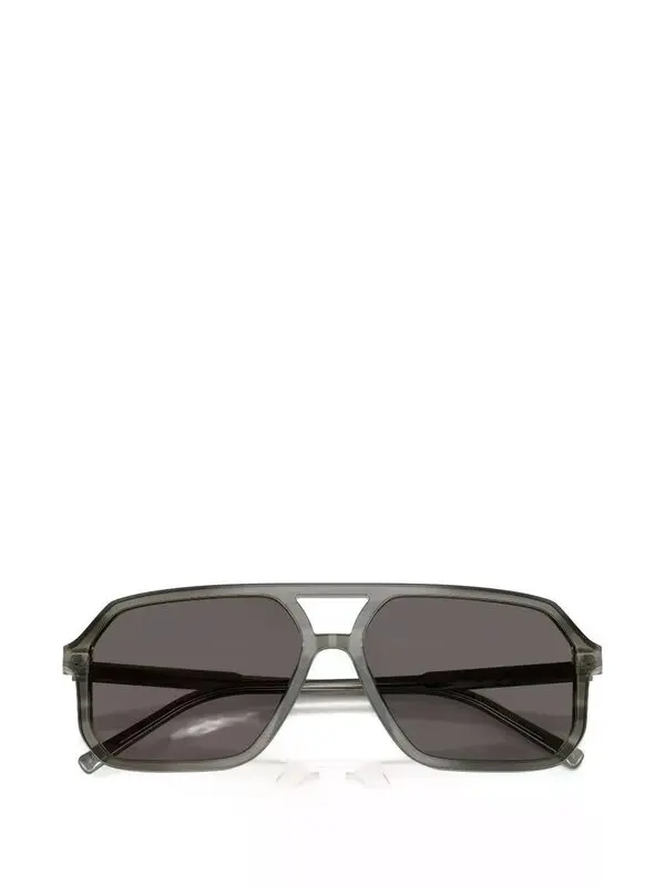 Dolce & Gabbana Striped Browline Sunglasses