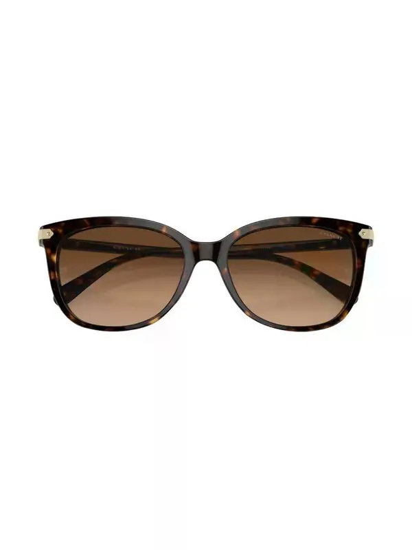 COACH Tortoiseshell Effect Cat-eye Sunglasses
