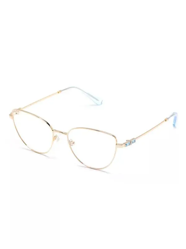 SWAROVSKI Crystal-detailing Cat-eye Glasses - Gold