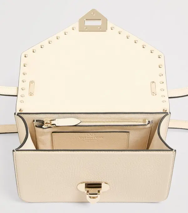 Valentino Garavani Small Rockstud Shoulder Bag - White