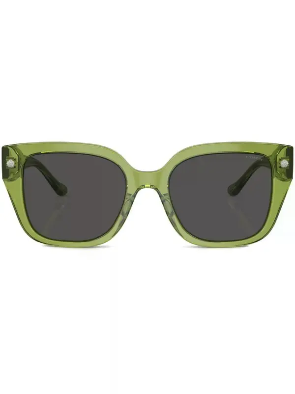 COACH Logo Print Square Frame Sunglasses