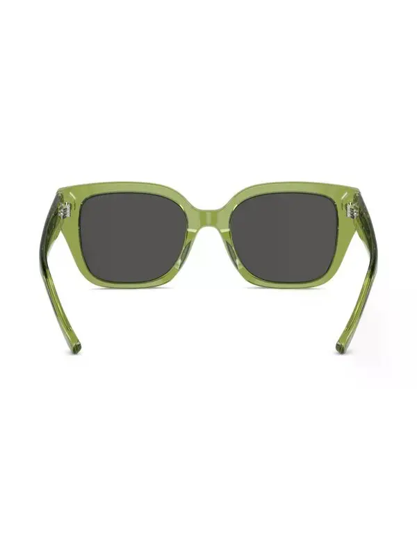 COACH Logo Print Square Frame Sunglasses