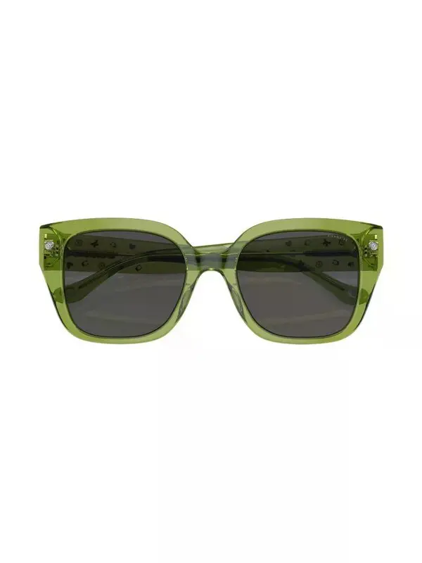 COACH Logo Print Square Frame Sunglasses