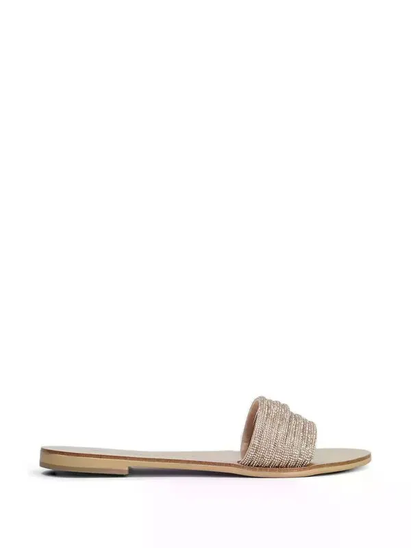 NICOLAS LAINAS Kimolos Embellished Multi-strap Sandals - Pink