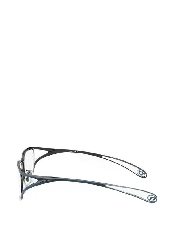 DIESEL® Rectangle-frame Metal Eyeglasses