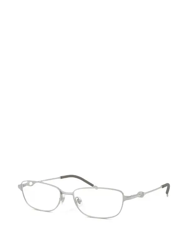 DIESEL® Logo Plaque Rectangle Frame Eyeglasses