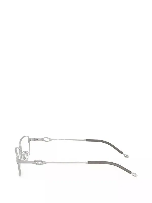 DIESEL® Logo Plaque Rectangle Frame Eyeglasses
