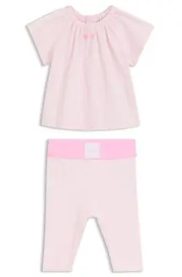 BOSS Baby Stretch Cotton T-shirt And Leggings Set