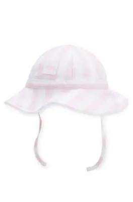 BOSS Striped Cotton Jersey Baby Hat
