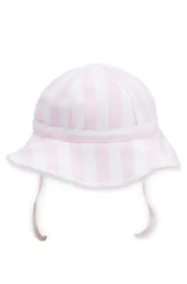 BOSS Striped Cotton Jersey Baby Hat