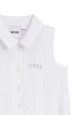 BOSS Seersucker Bodysuit And Headband Set