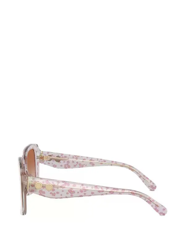COACH Floral Print Square Frame Sunglasses
